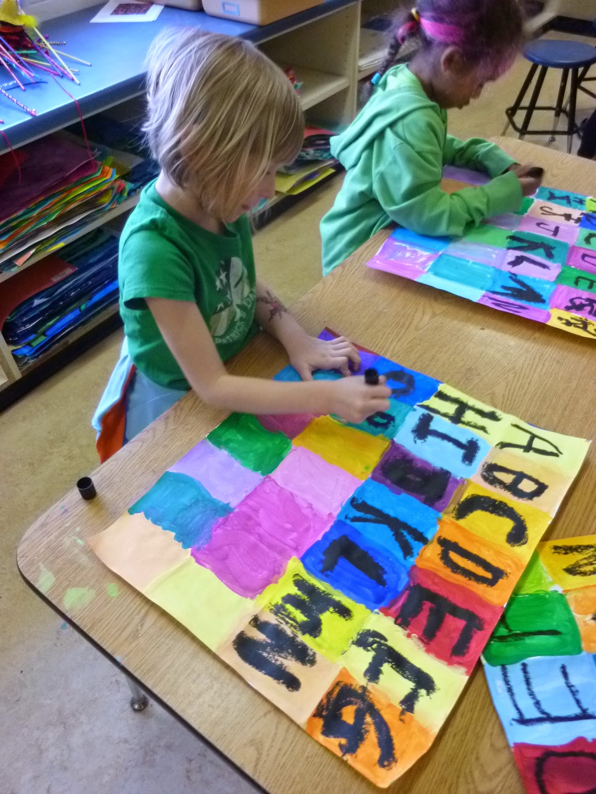 Mrs. Werner's Art Room: Kinder Alphabet Paintings