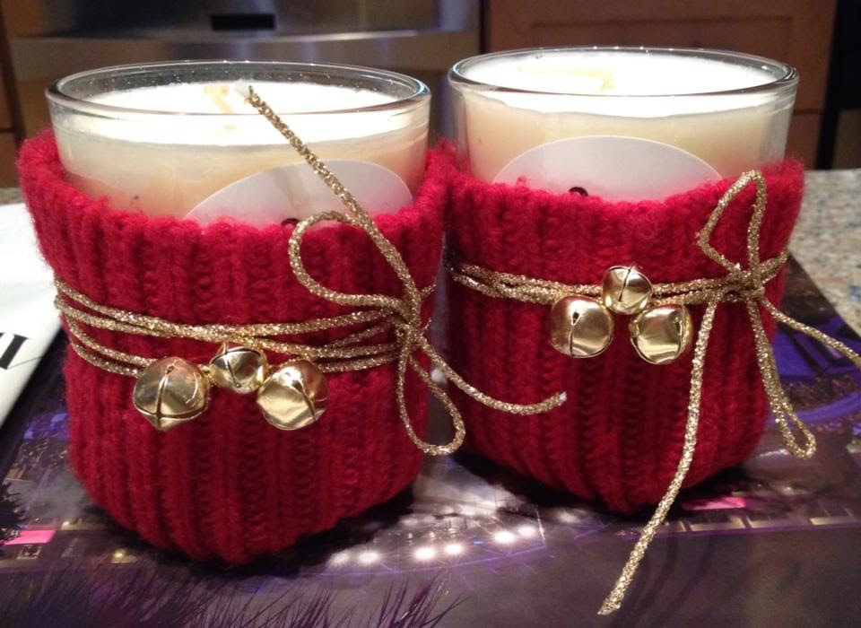 erin's faces: Candle Sweater Cozy How-To