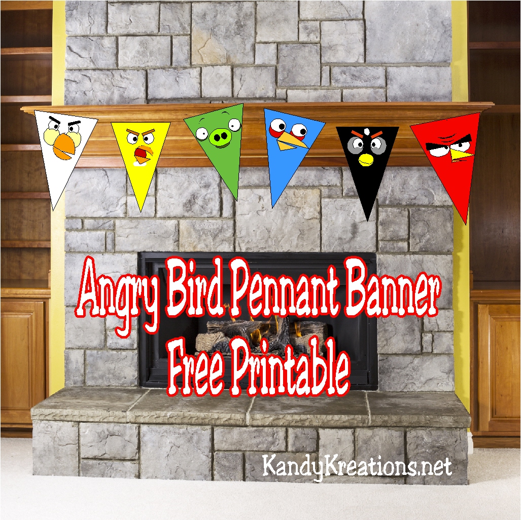 Angry Bird Pennant Banner Printable