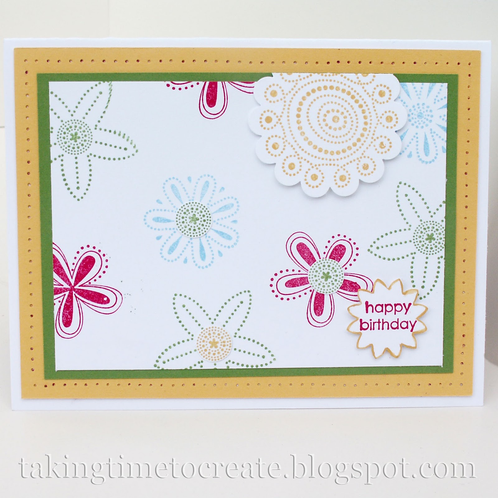 Taking Time To Create: Ladies Birthday Card {Handmade}