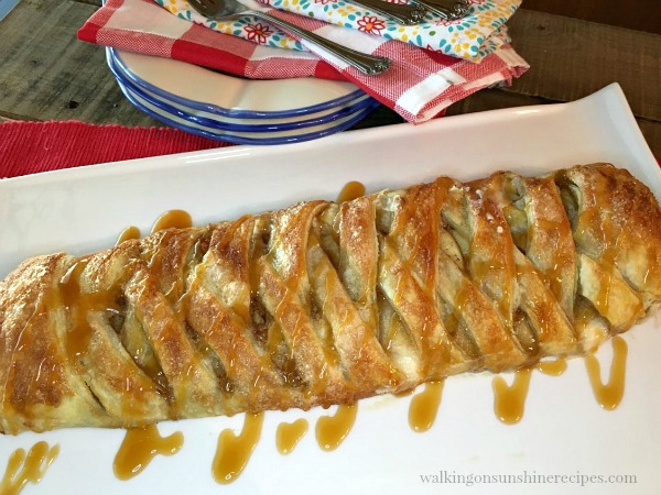 Recipe Apple Caramel Puff Pastry Braid With Cream Cheese Filling Walking On Sunshine