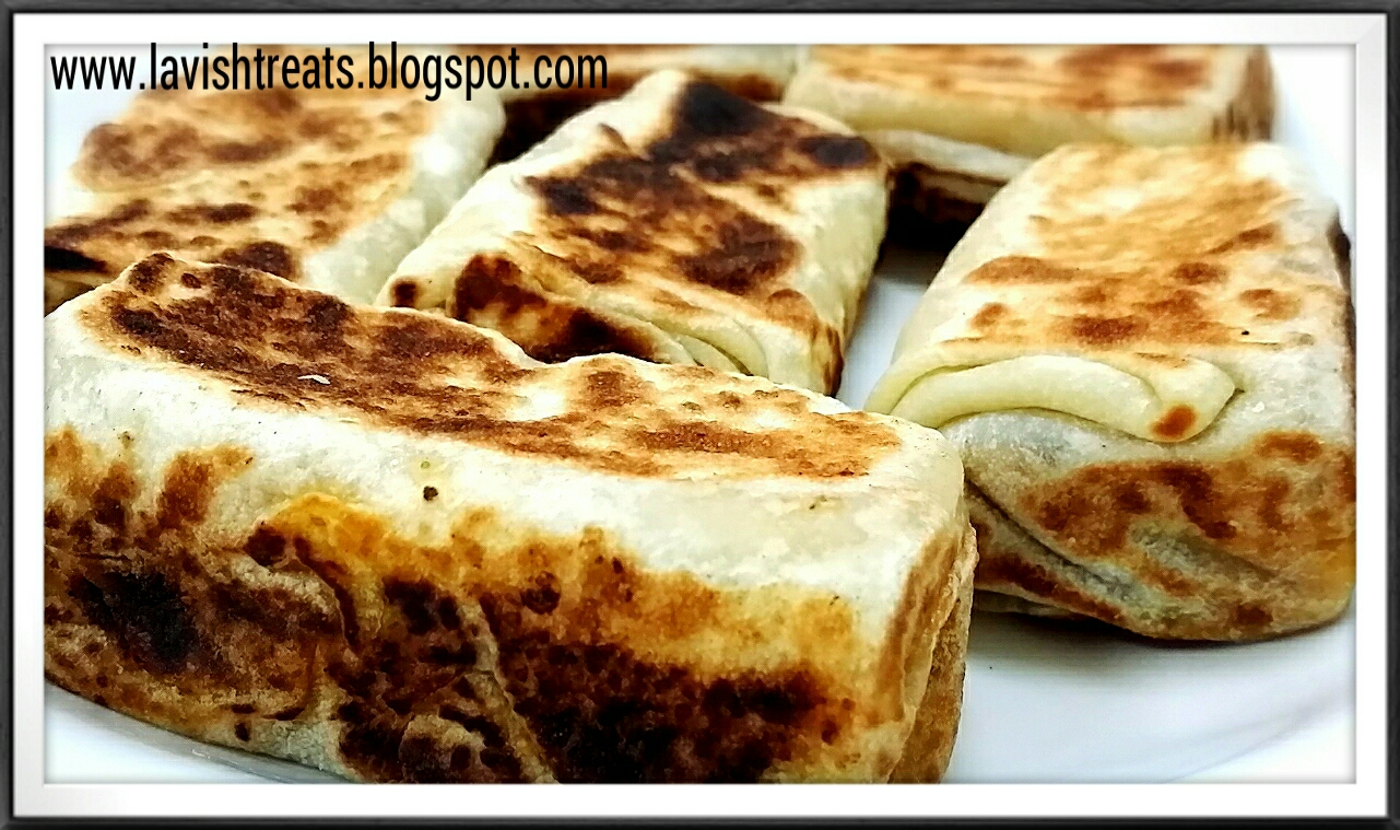 Lavish Treats: Wrapped Vegetable Flatbread (Sri Lankan Veg Roti)