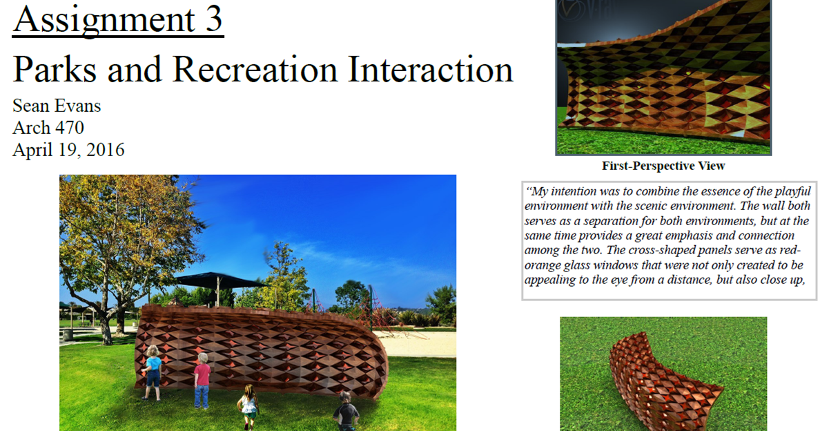Evans | ARCH 470 UMD: Assignment 3: Intersection