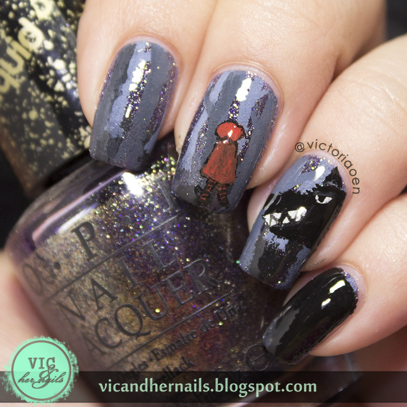 Vic and Her Nails: Digital Dozen Does Fairytales - Day 2: Red Riding Hood