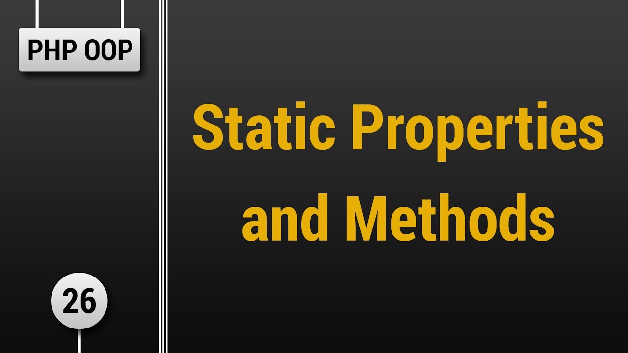 [ تعلم OOP ] درس #26 - تعلم ال Static Properties and Methods والفرق بينها وبين الباقي | كورسات ...