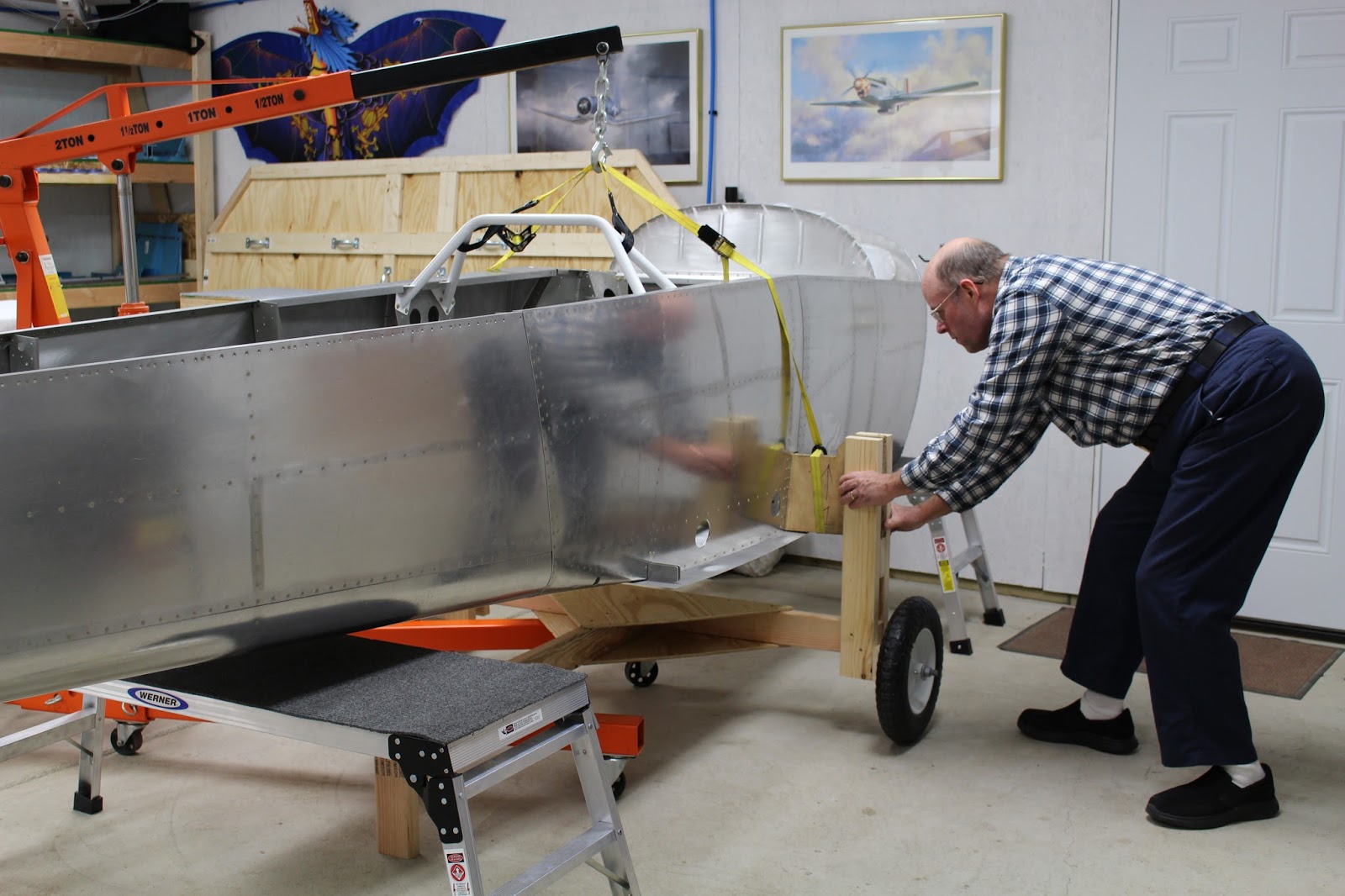 Martin's RV-8 Blog: Wing Stand Mods, Fuselage Stand and Hangar