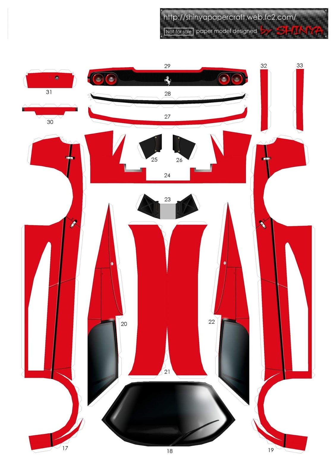 SP. Papel Modelismo: PaperCraft Ferrari F50