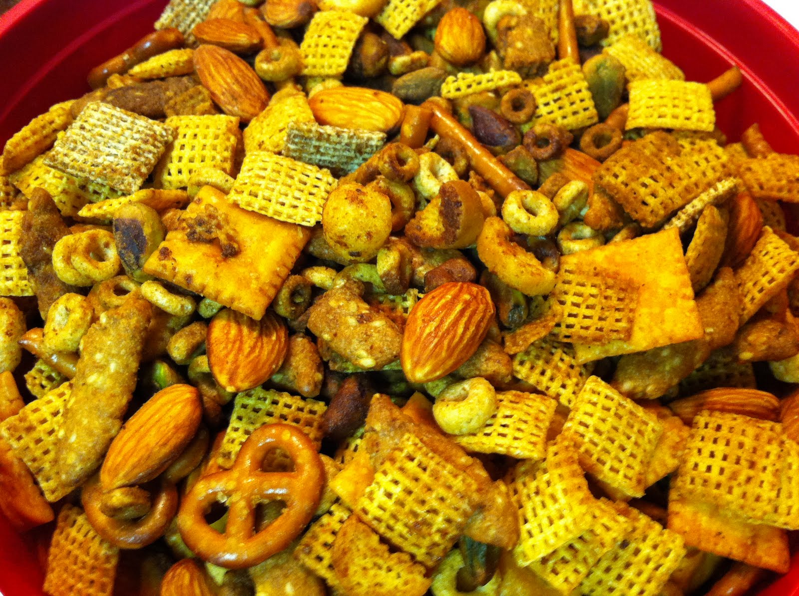 you should make this: Texas Trash Snack Mix