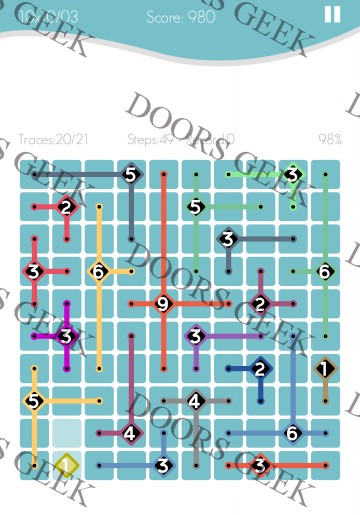 Logic Traces 10x10 Level 3 ~ Doors Geek