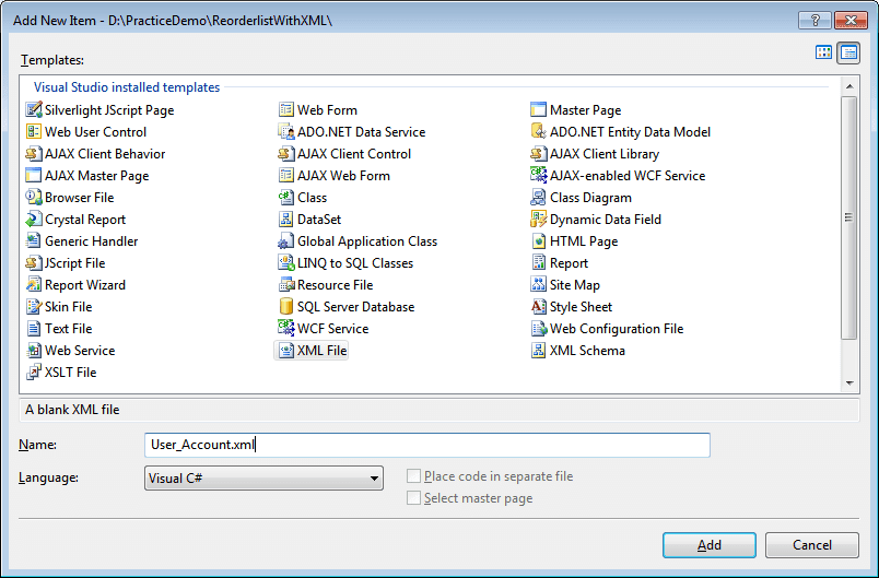 How To Bind Xml Data To Ajax Reorder List Control ~ Dotnet Window