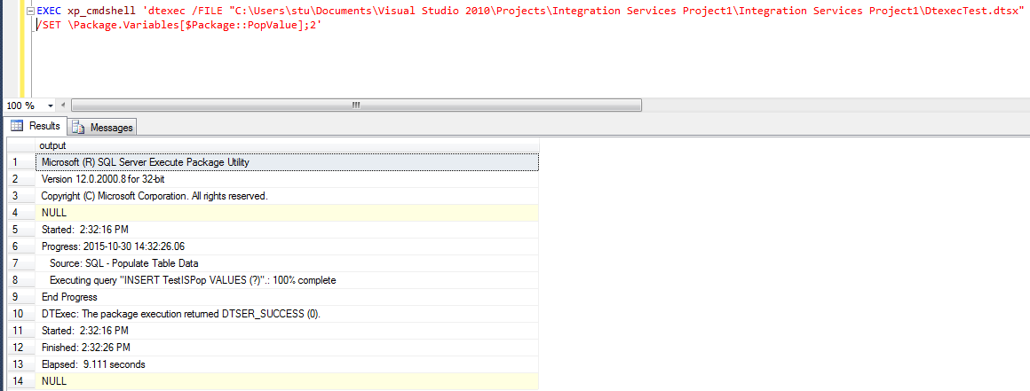 T Sql Tips Execute Individual Packages In Project Deployment Model Using Dtexec Data Platform