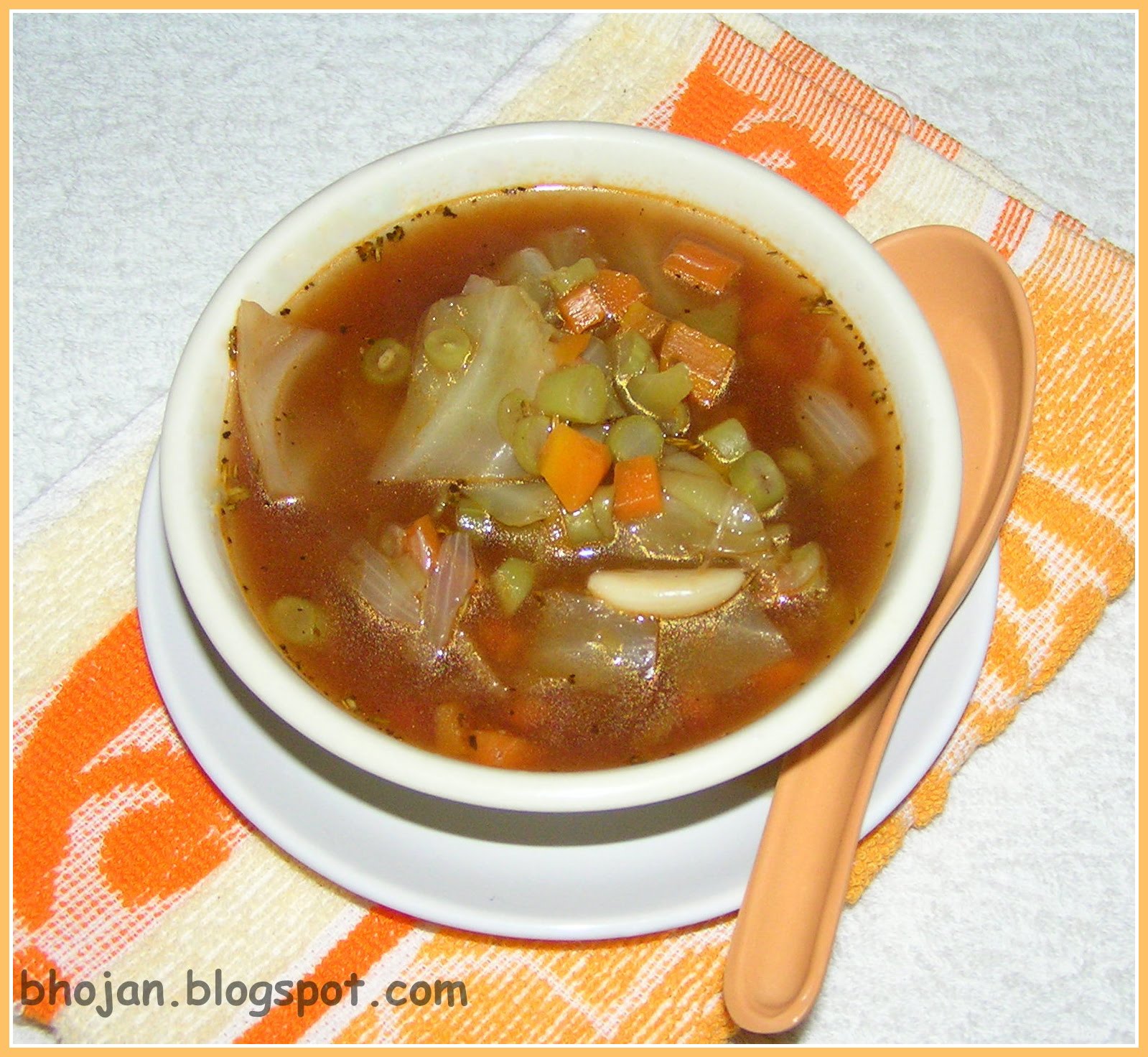 Bhojan: Cabbage Soup ~ Chinese Style