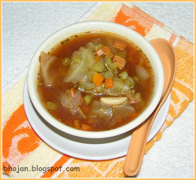 Bhojan: Cabbage Soup ~ Chinese Style