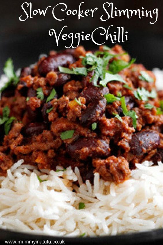 Slow Cooker Slimming Vegetarian Chilli - Healthy Food Menu
