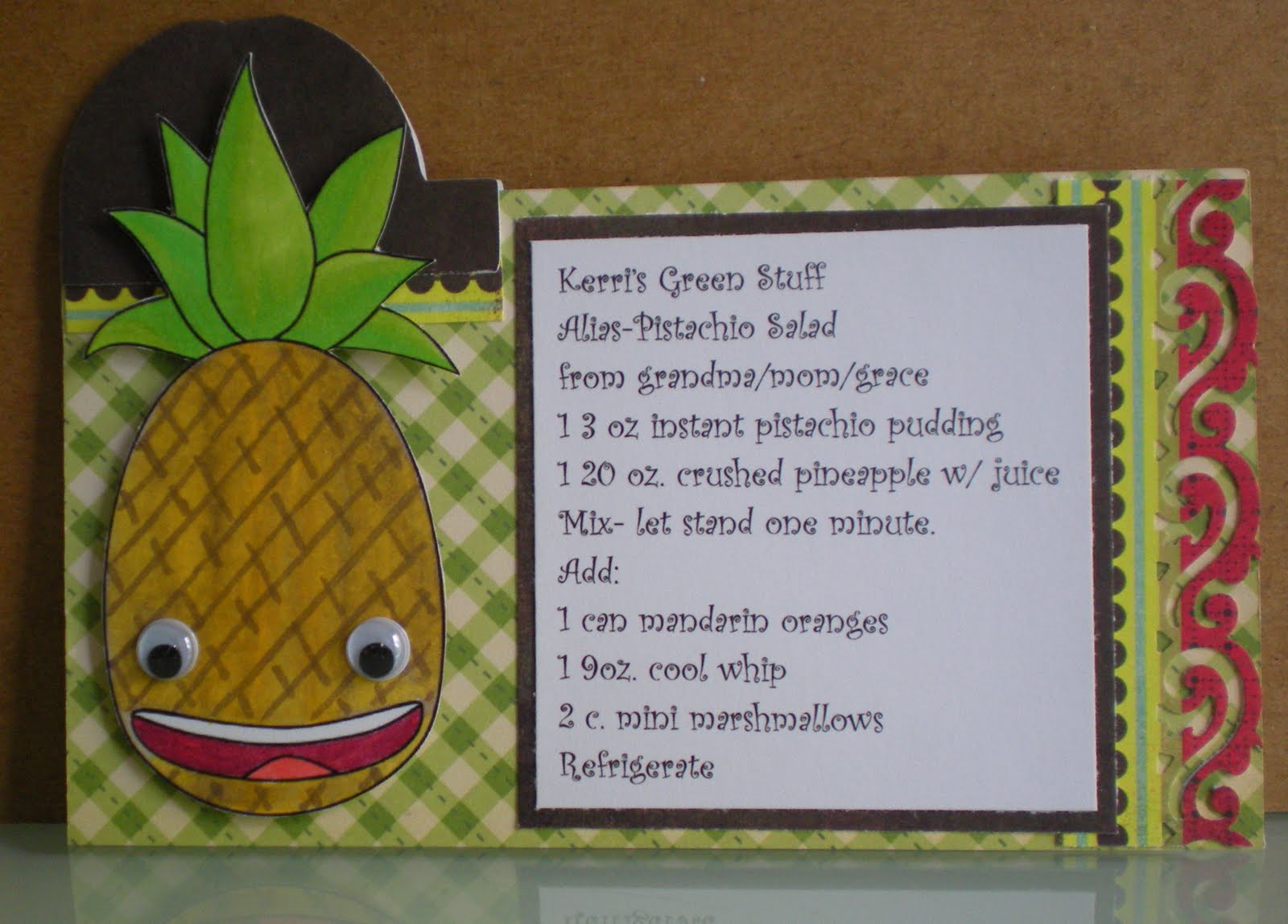 Grandma Bonnie's Place: Pineapple Recipe Card