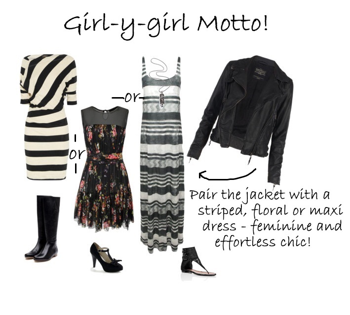 Style-Delights: How To Style A Black Leather Motto Jacket