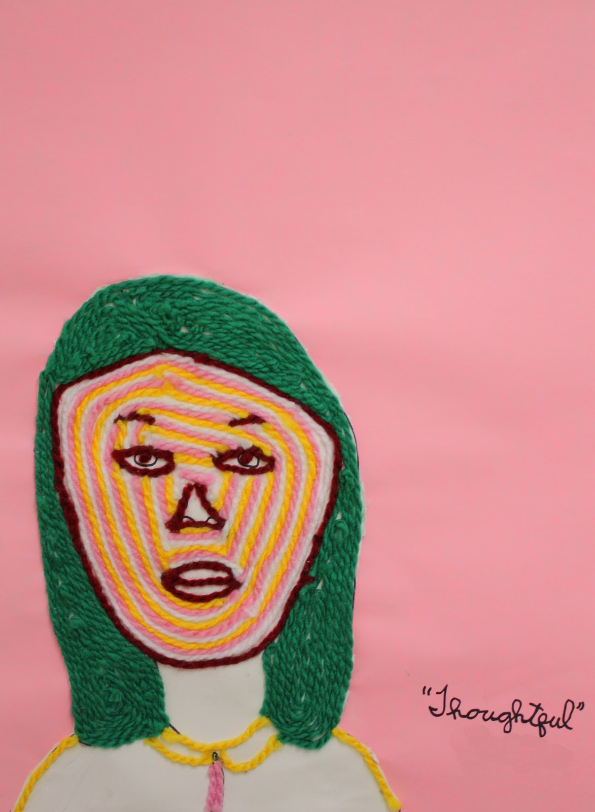 art *scher*: Emotional Self-Portrait Yarn Drawings inspired by Edvard Munch