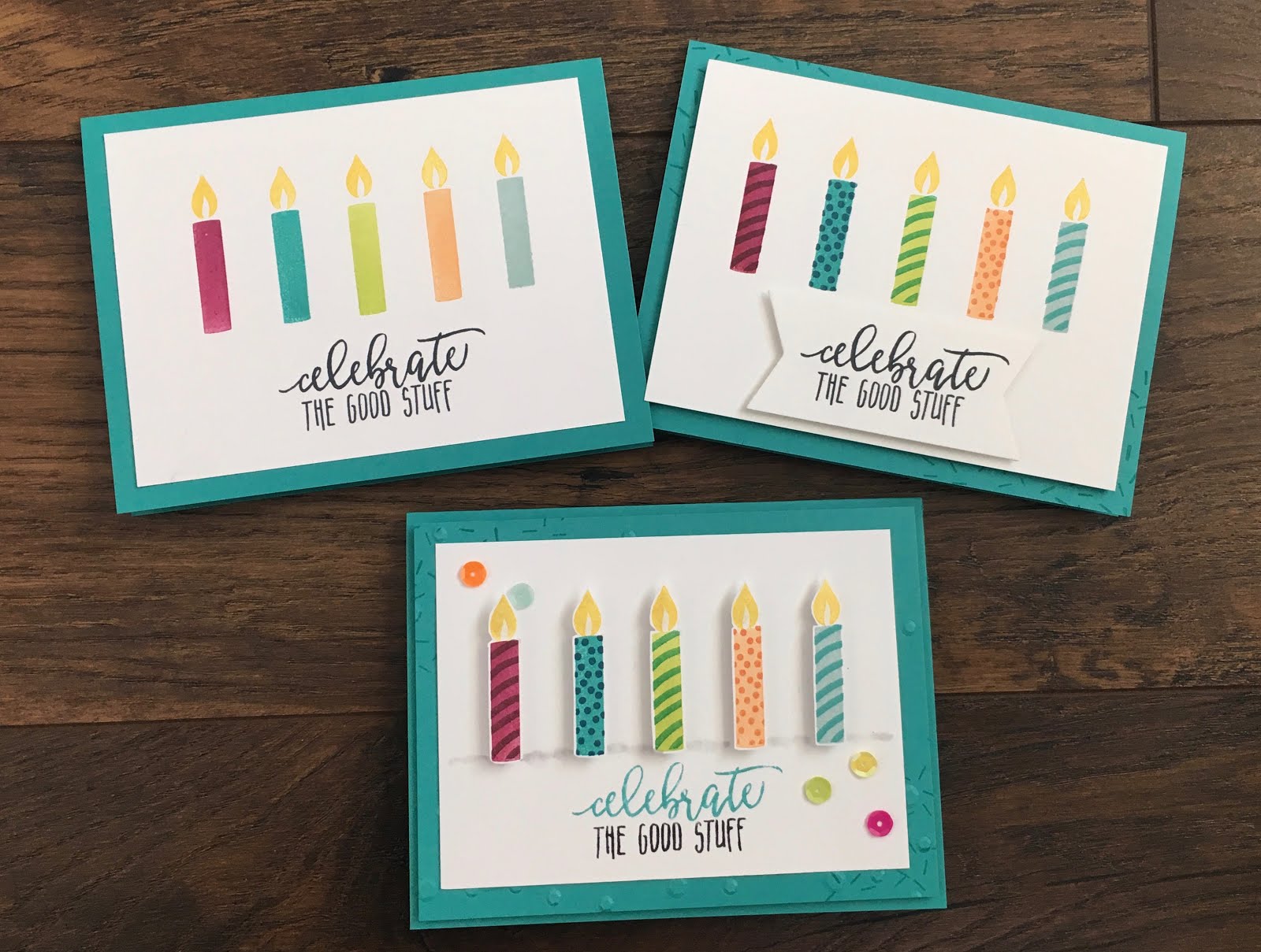 Rebecca's Creative Life: Step it Up birthday cards