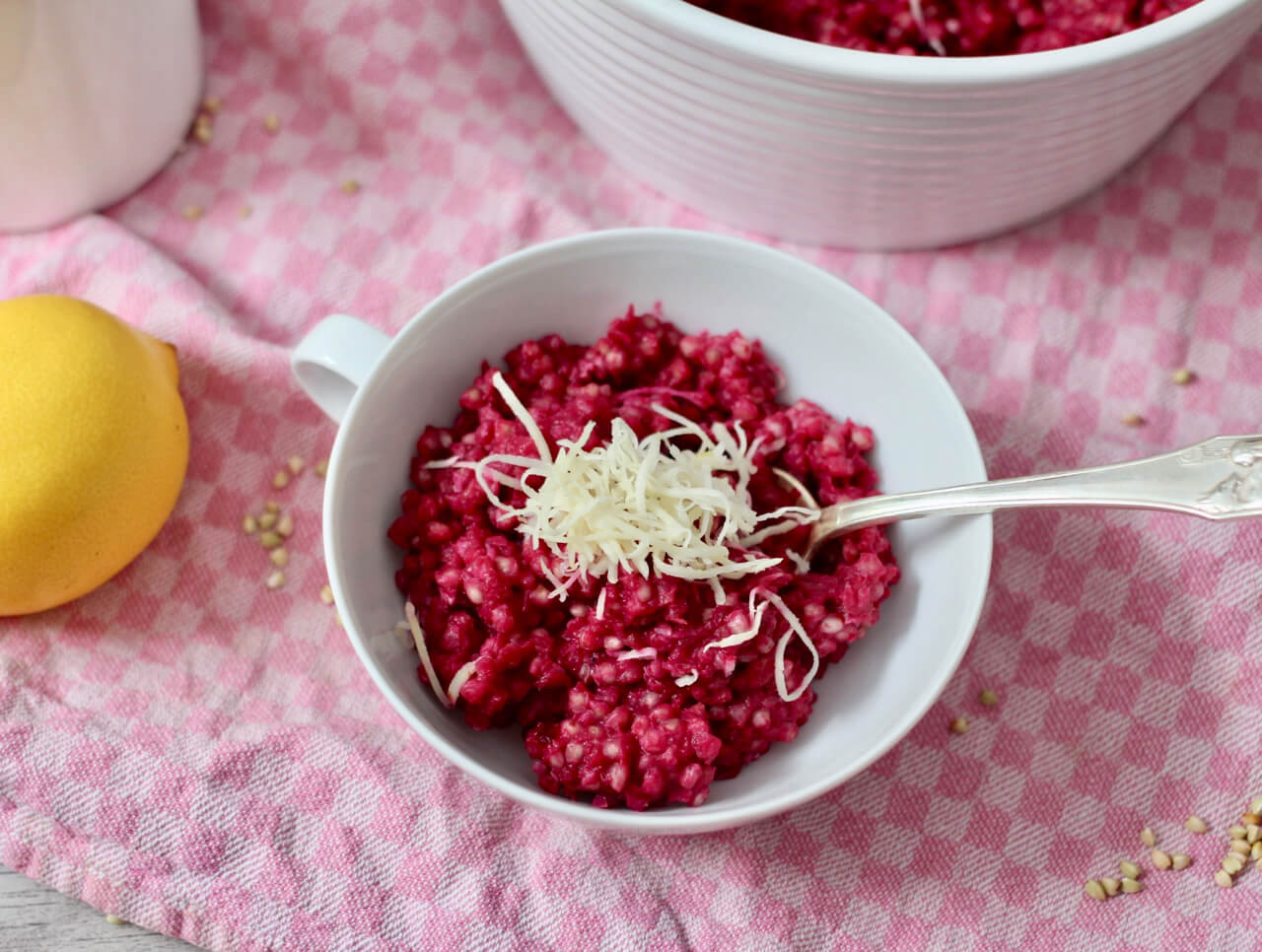 HOME OF HAPPY: BUCHWEIZEN-RISOTTO MIT ROTER BEETE UND KREN