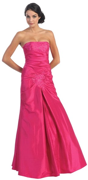 Robes A La Mode: robe de soirée longue rose buste sequin Trés élégant