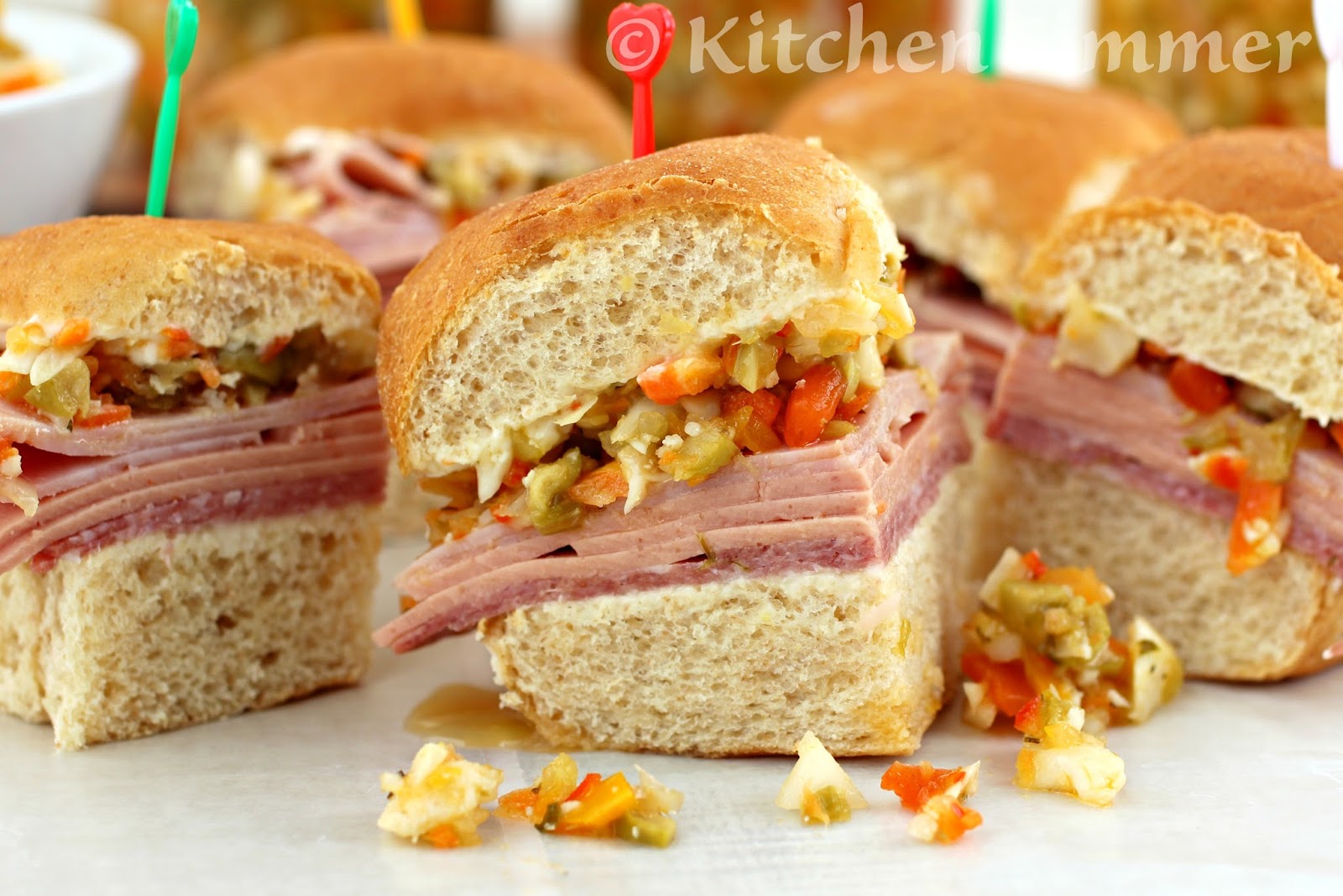 Kitchen Simmer: Muffuletta Sliders with Olive and Giardiniera Relish