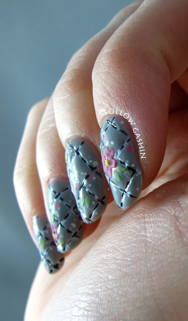 follow gashin: Hand-stitched Quilted Nails
