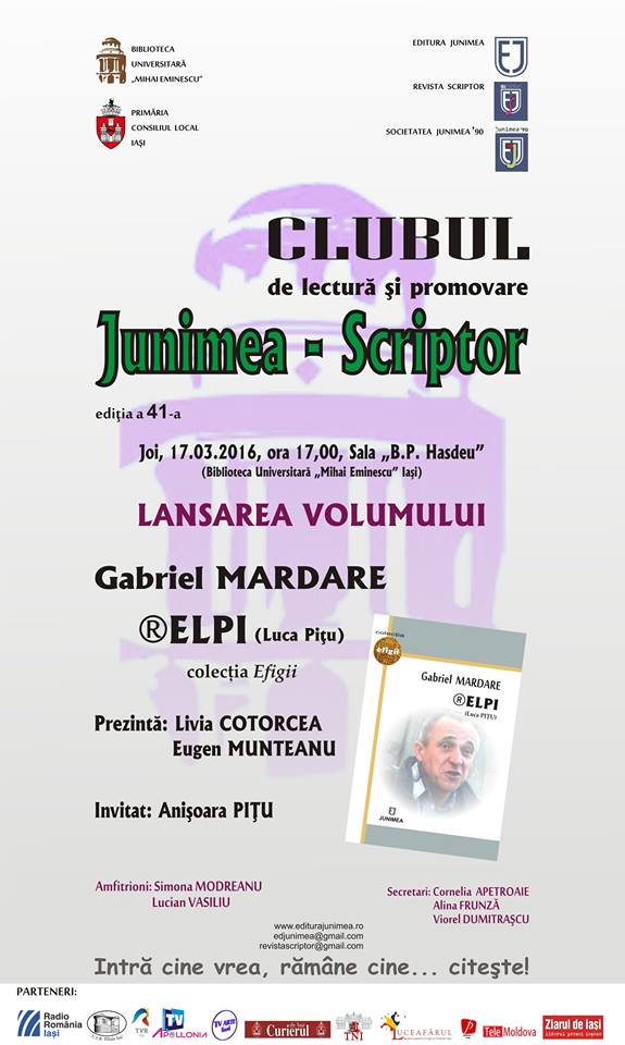 Imi pasa: Clubul de lectura si promovare Junimea - Scriptor