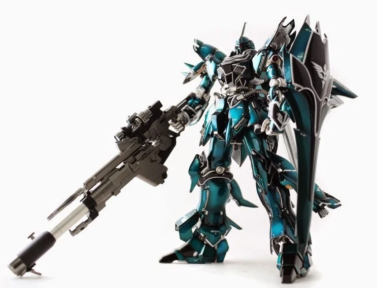 Custom Build: MG 1/100 MSN-06S Sinanju "Emerald Blue"