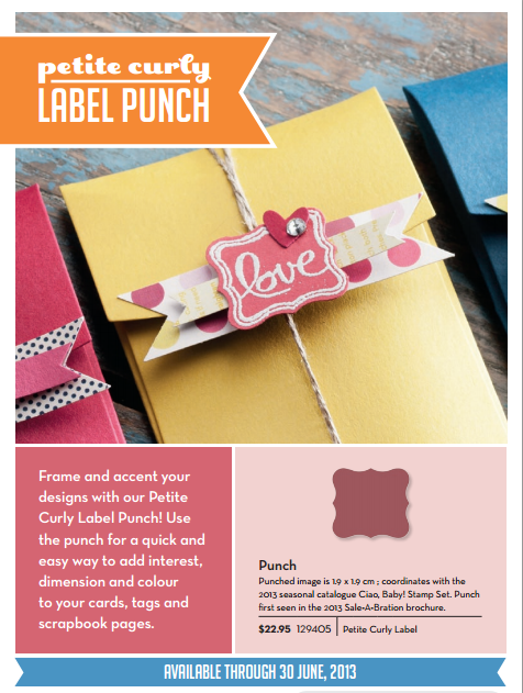 Deb's Stampin' Style: Stampin' Up! Petite Curly Label Punch