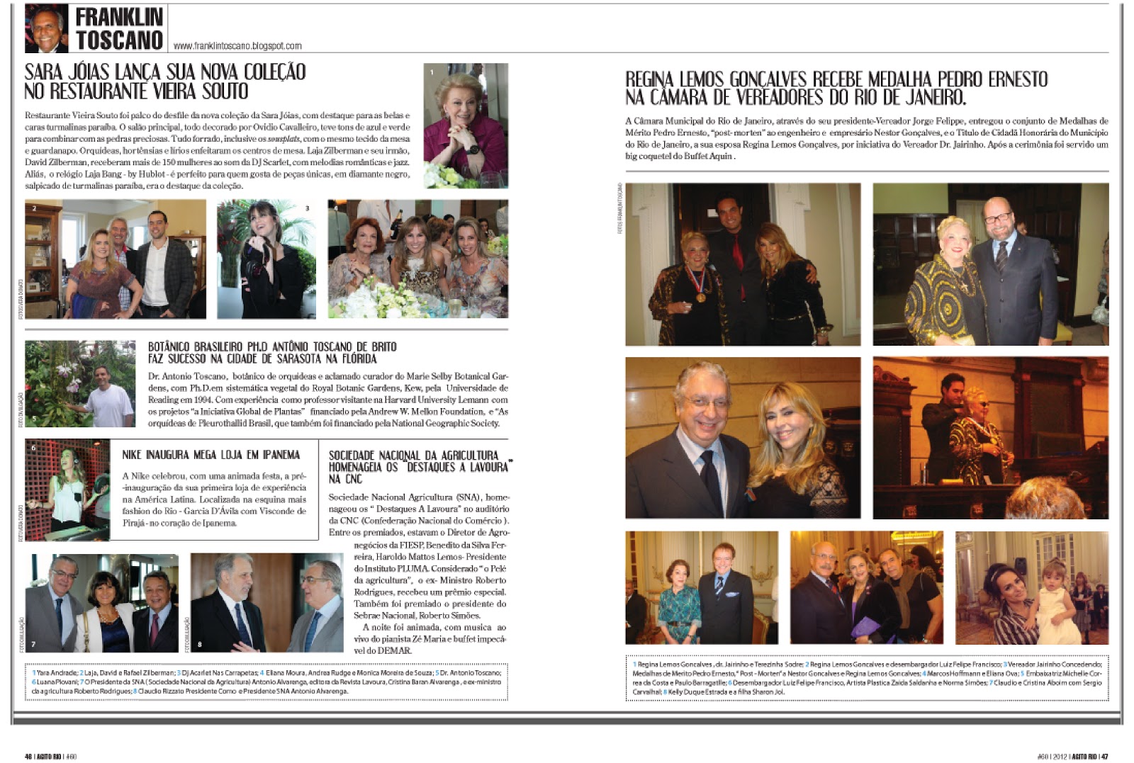 FRANKLIN TOSCANO | Embaixador do RIO : REVISTA AGITO RIO - COLUNA ...