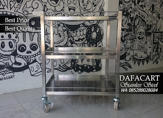 DAFACART Stainless Steel: Meja Dorong Atau Troli Saji Pengantar Makanan ...