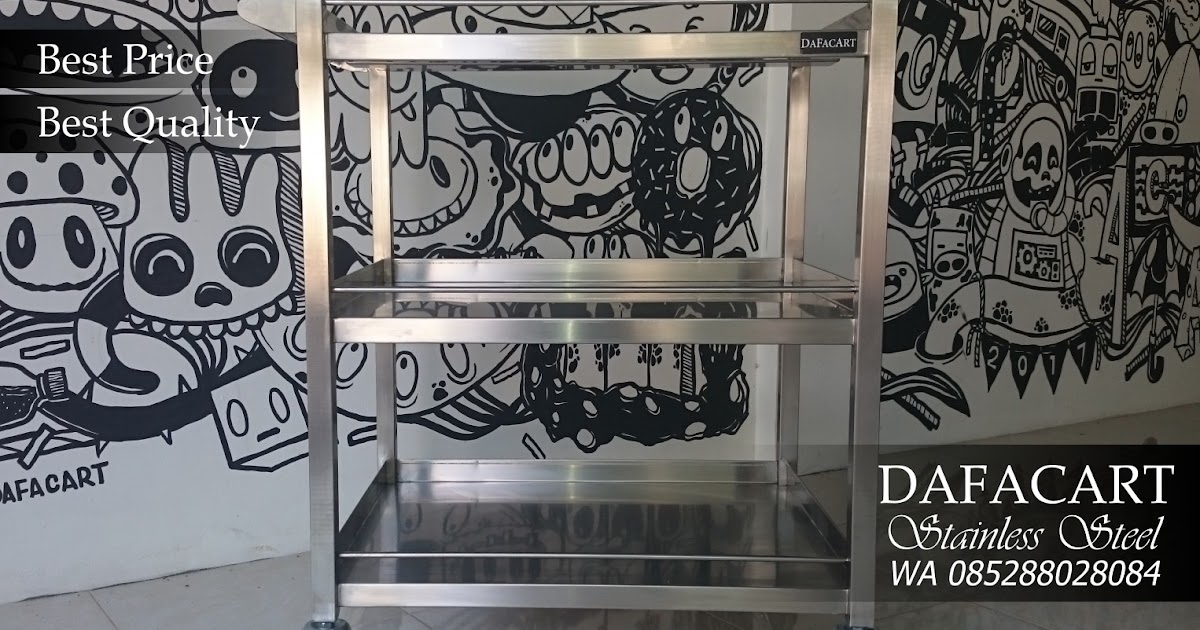 DAFACART Stainless Steel: Meja Dorong Atau Troli Saji Pengantar Makanan ...