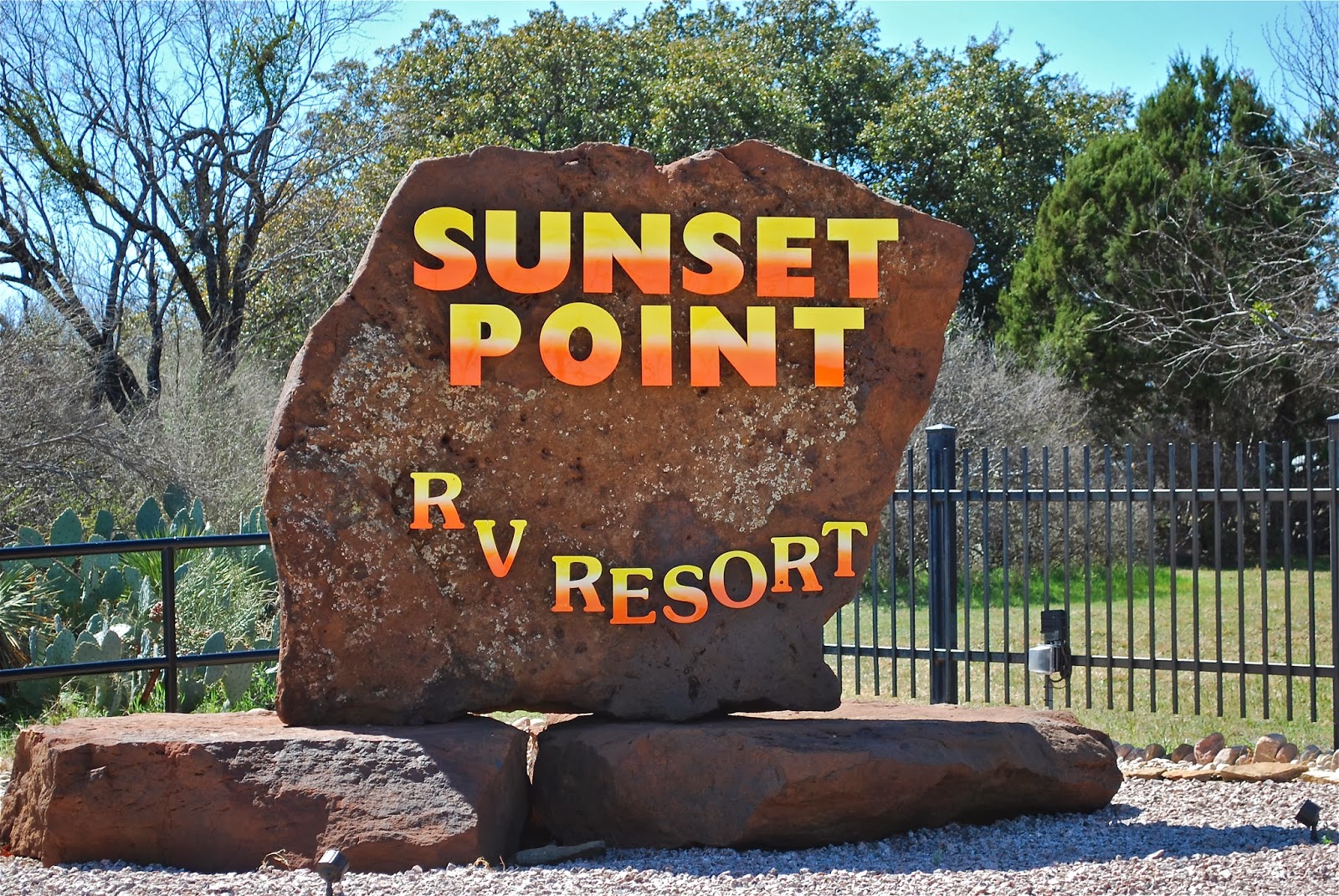 BLUE SKY AHEAD: Sunset Point RV Resort, Texas