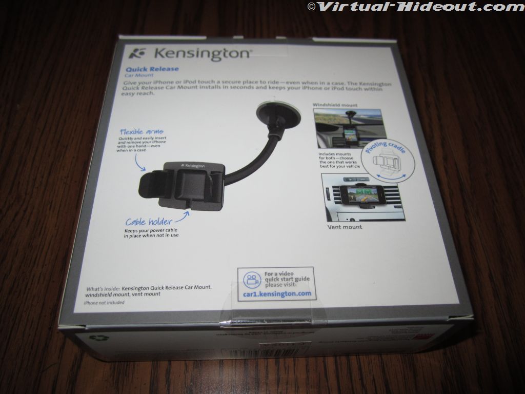 Virtual-Hideout.com: Kensington Quick Release Car Mount for iPhone and ...