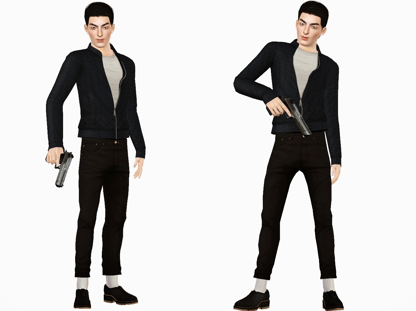 My Sims 3 Blog: Gun Poses Deux: Set 1 by Jasumi