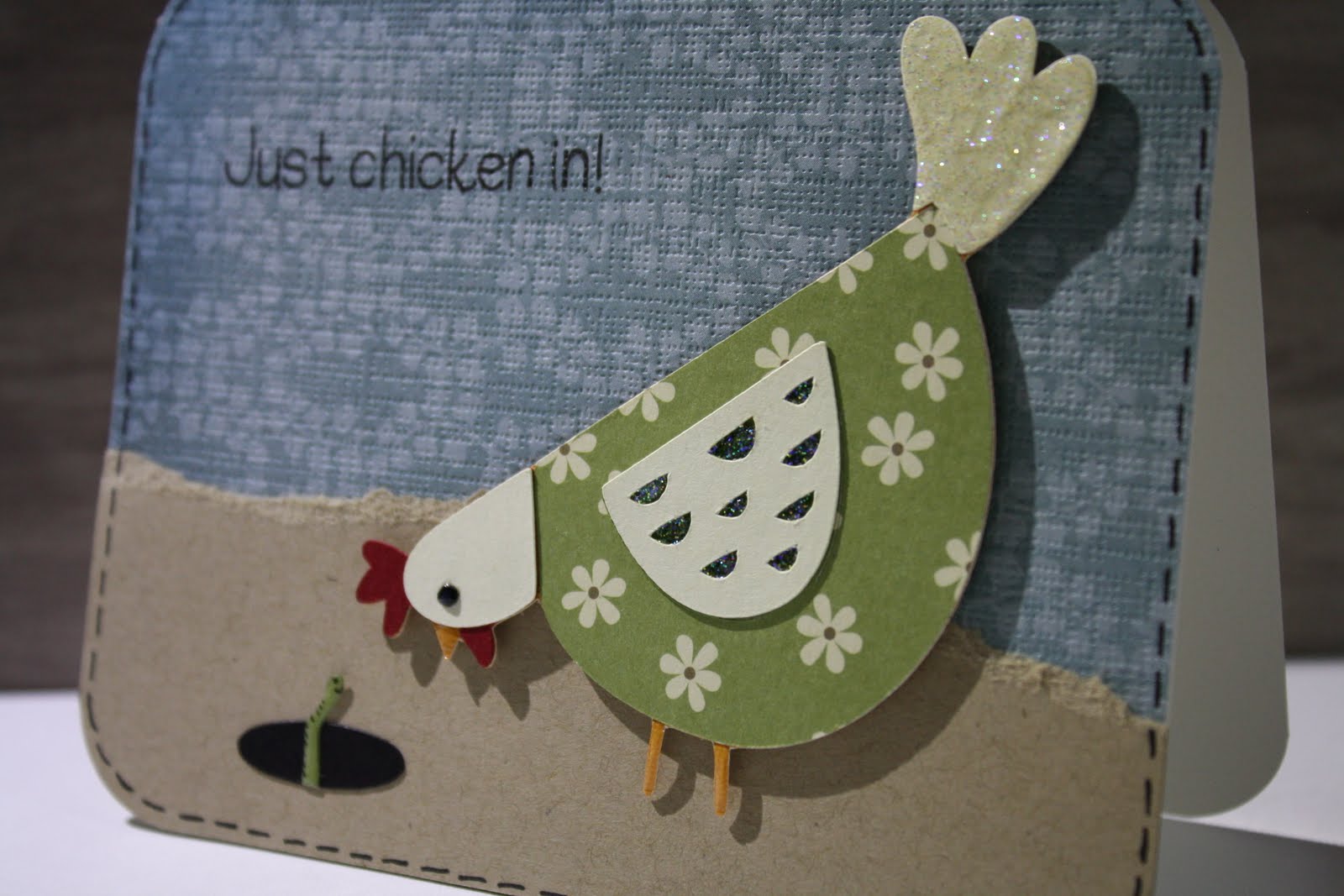 redheaded crafter: Just Chicken In Card