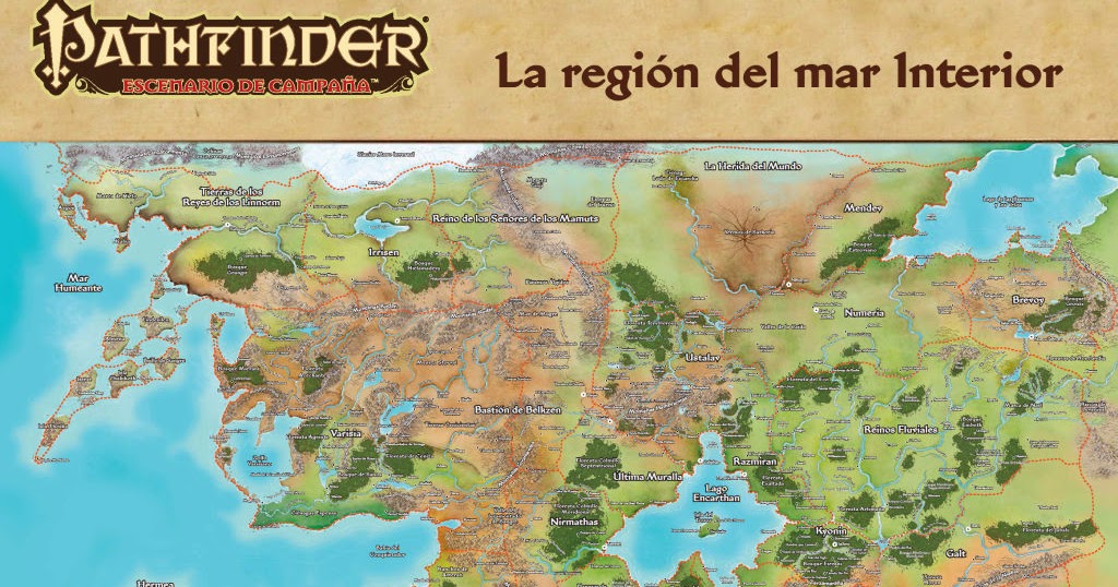 El Guardián de los Arcanos: Pathfinder: Mapa de Golarion (descarga)