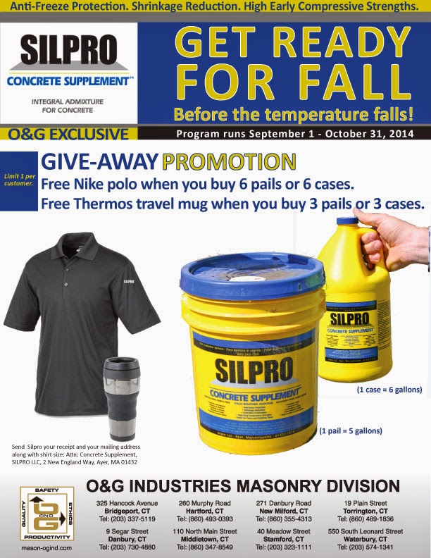 O&G Ind., Masonry Division: Get Ready For Fall — Silpro Concrete ...