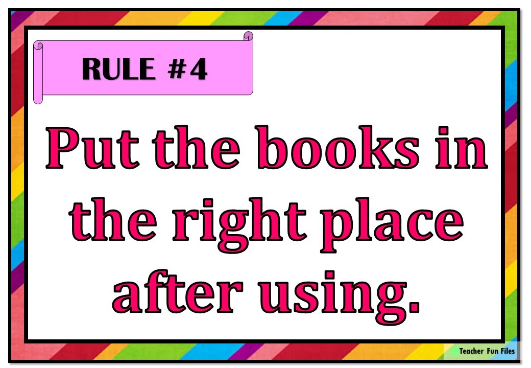 Teacher Fun Files: Reading Corner Rules