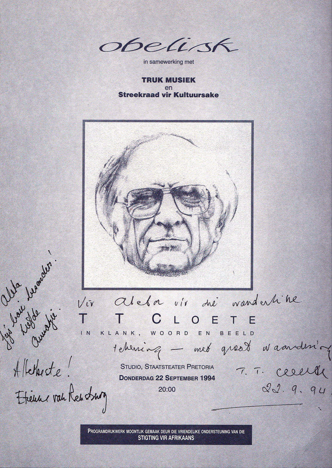 Art of Aleta Michaletos: T T CLOETE: A BITTER-SWEET STORY......