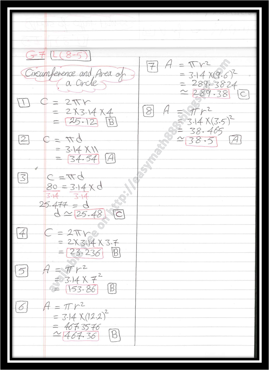 G7 Worksheets ~ Easy Math