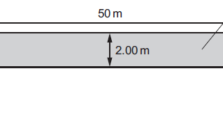 The diagram shows the cross-section of an Olympic-size swimming pool ...