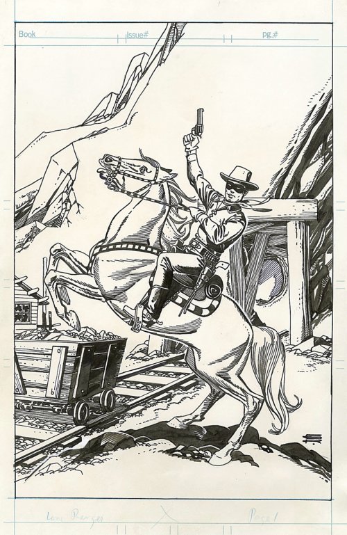 Western Comics Adventures: THE LONE RANGER Comic Cover Art