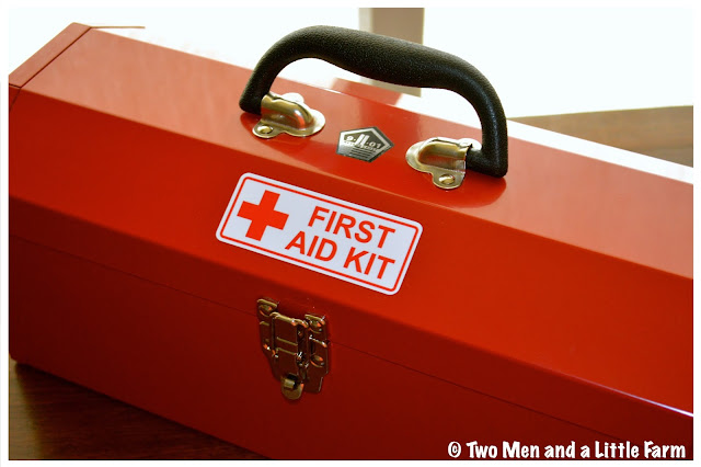 Two Men and a Little Farm: RED METAL FIRST AID KIT DIY
