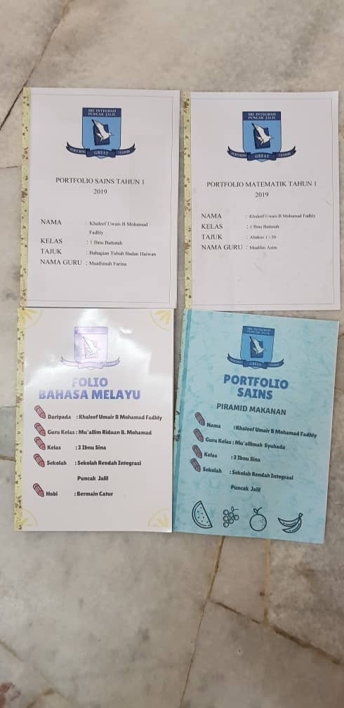 Contoh Portfolio Pelajar Sekolah Rendah - DanikaewaKaufman
