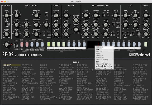 MATRIXSYNTH: Official Stand Alone Software Editor for the Roland SE-02 ...