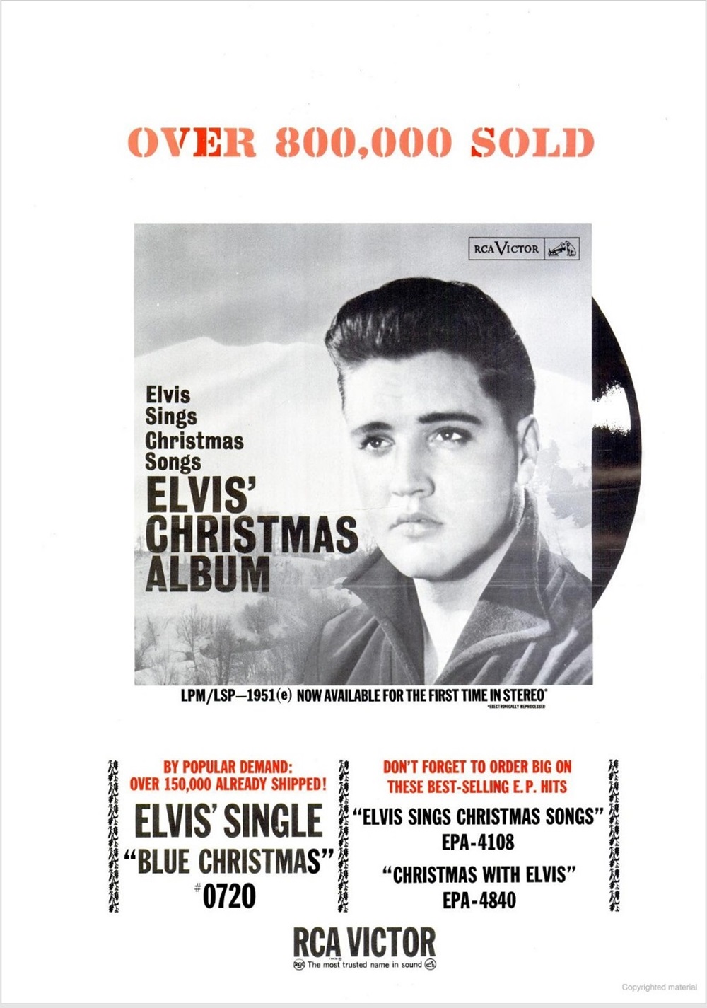 Rock & Roll Newspaper Press History: Elvis Presley - "Elvis Sings ...