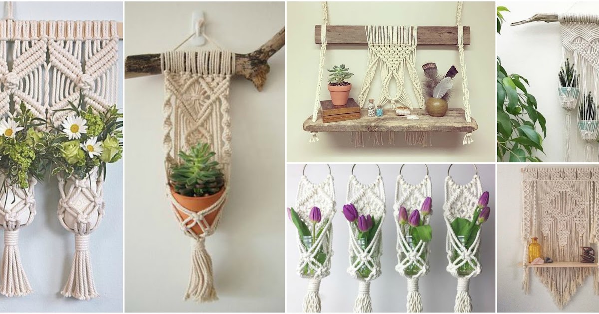 Aprende la técnica de cómo tejer portamacetas colgantes en macrame ...