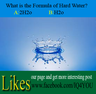 What is the formula of Hard Water? - Intelligence Question