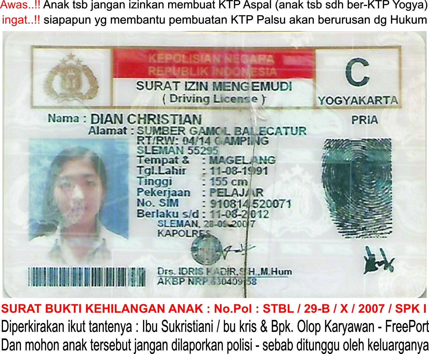 Property, Makelar, Calo, Haji, e-KTP, Penculikan, Sales, Mahasiswi ...